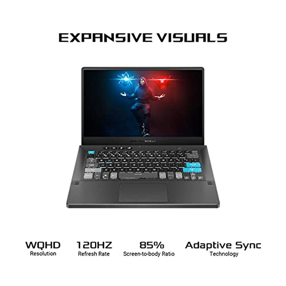 ROG Zephyrus G14 Alan Walker Special Edition Gaming Laptop, 14” 120Hz Pantone Validated WQHD Display, GeForce RTX 3050 Ti, AMD Ryzen 9 5900HS, 16GB DDR4, 1TB SSD, Wi-Fi 6, Windows 10, GA401QEC-K2064T