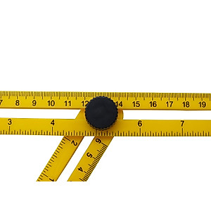 Zhengrun Multi-Angle Measuring Ruler 4-sided measuring ruler Template Tool Angularizer Ruler for Carpenters, Woodworkers, Builder(1pack)