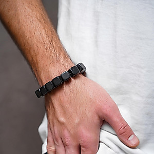 Shungite Wholesale Shungite Bracelets Set | Big Tumbled Bracelets Shungite Jewelry for Men and Women | Authentic Gemstone Jewelry | Crystal Healing and Protection High Positive Energy Bracelet S251