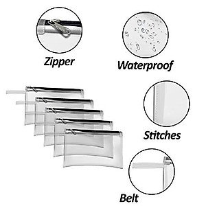 Covers & All Tool Bag, 18 Oz 48 PHR, Ultra-Clear PVC Tool Pouch with Belt for Hanging, Multipurpose Use Clear Zipper Pouches for Easy Organization, Toiletry, Makeup (11” W x 7” L, Clear)