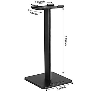Nwubay Headphone Stand Aluminum Holder for Microsoft Xbox One Chat, Turtle Beach Recon 50X/50P/Beach XO One Stereo, KingTop Each G2000, Sony Playstation Stereo Headset & More Black