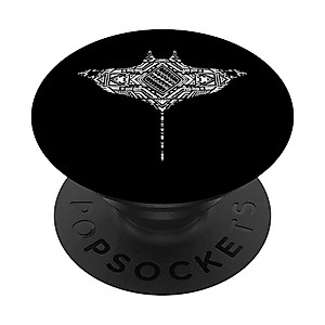Ocean Animal Polynesian Tattoo Stingray Tribal Manta Ray PopSockets Swappable PopGrip