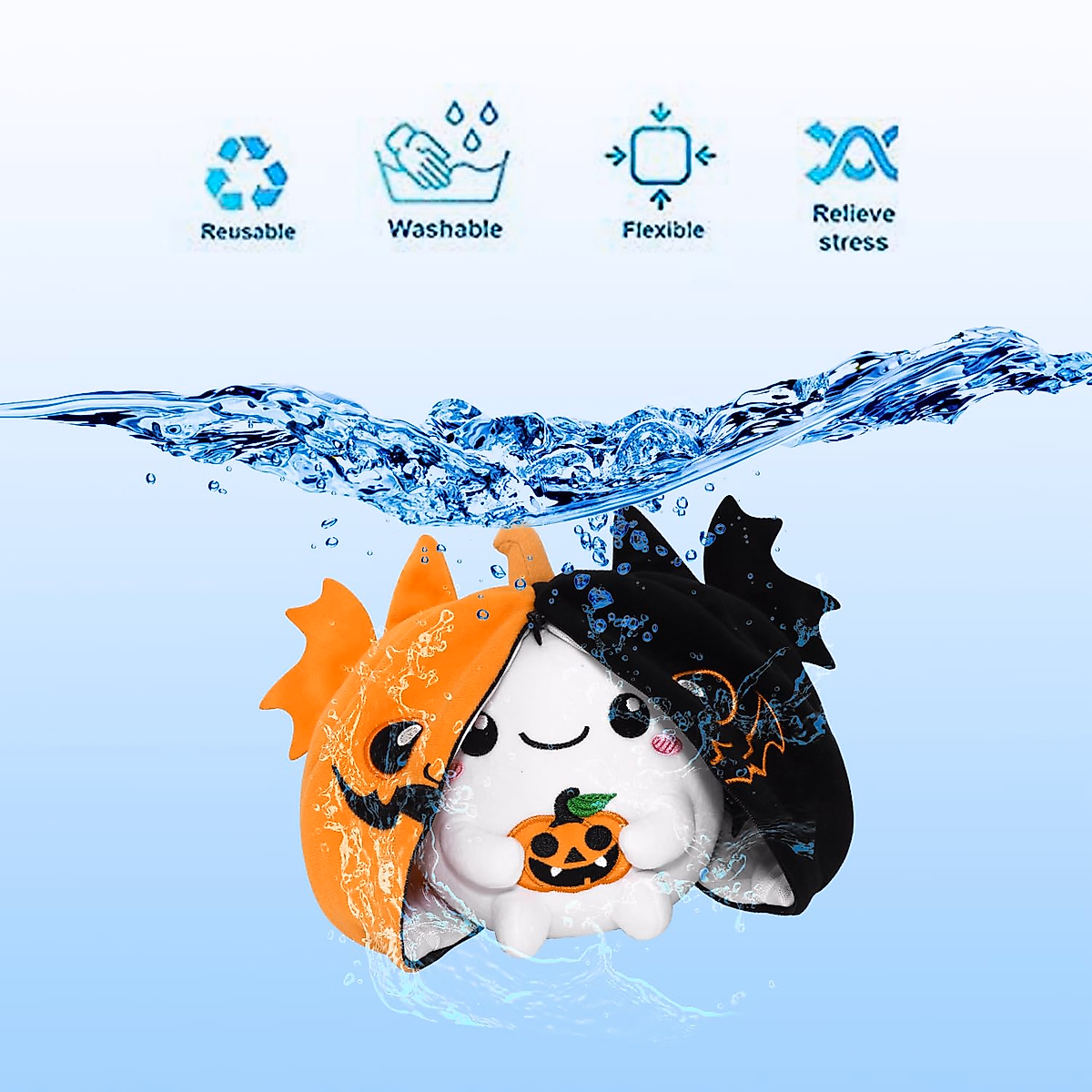 NJXQLL Halloween Plush Toys, Halloween Stuffed Animal Plush Pillow, Pumpkins Ghosts Halloween Plushies Toys for Adults and Kids, Halloween Christmas Birthday Party Home Decor