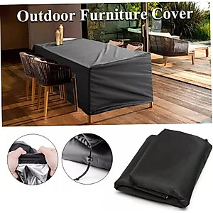 IEUUUA Large Patio Furniture Cover/Waterproof Outdoor Furniture Cover,43x43x29in Patio Table and Chair Set Cover Outside Rectangular Heavy Duty Weatherproof