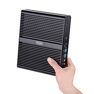 HUNSN 4K Fanless Mini PC, Desktop Computer, Server, Intel I7 8550U / 8565U / 8559U / 8569U / 8650U, Windows 11 pro or Linux Ubuntu, BM14, DP, HDMI, LAN, 32G RAM DDR4, 256G SSD
