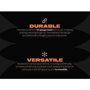 Cat’s Claw Fasteners 2 inch for Softwoods 170 Pieces Replaces The Common Fencing Staple Installs Fast with a Power Drill 4X Stronger Than Fence Staples The Original Patented USA Montana Brand