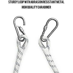 Flame Resistant Emergency Fire Safety Evacuation Ladder,Emergency Fire Escape Ladder Flame Resistant Safety Extension Rope Ladder with 2 Hooks,Homes Reusable Compact & Portable External Ladder