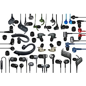 12 pcs Large Size (L-BHB-BMF-sB) Hybrid and Memory Foam Replacement Set Adapters Earbuds Ear Tips Compatible with Sony in-Ear Earphones Headsets