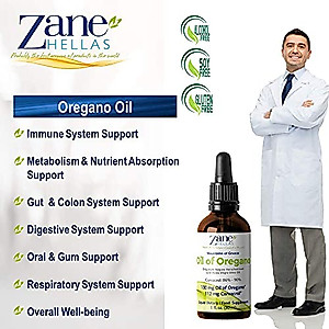 Zane Hellas 70% Oregano Oil. Greek Essential Oil of Oregano .86% Min Carvacrol. 112 mg Carvacrol Per Serving. Probably The Best Oregano Oil in The World. 1 fl. oz.- 30ml