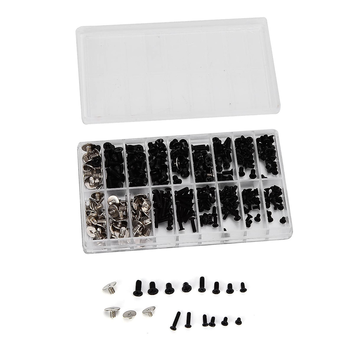 Computer Screws Kit,360Pcs Computer Screws Kit Alloy Steel Micro Cross Screw Assortment Set M2 M2.5 M3 Fasteners