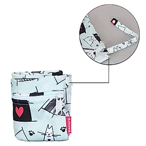 Damero Cloth Diaper Wet Dry Bag with Handle for Swimsuit, Pumping Parts, Wet Clothes and More, Ideal for Travel, Exercise, Daycare, Swimming, Reusable and Water-Resistant (Small,Cats)