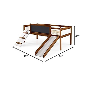 Donco Kids Twin Novelty Art Play Junior Low Loft Espresso