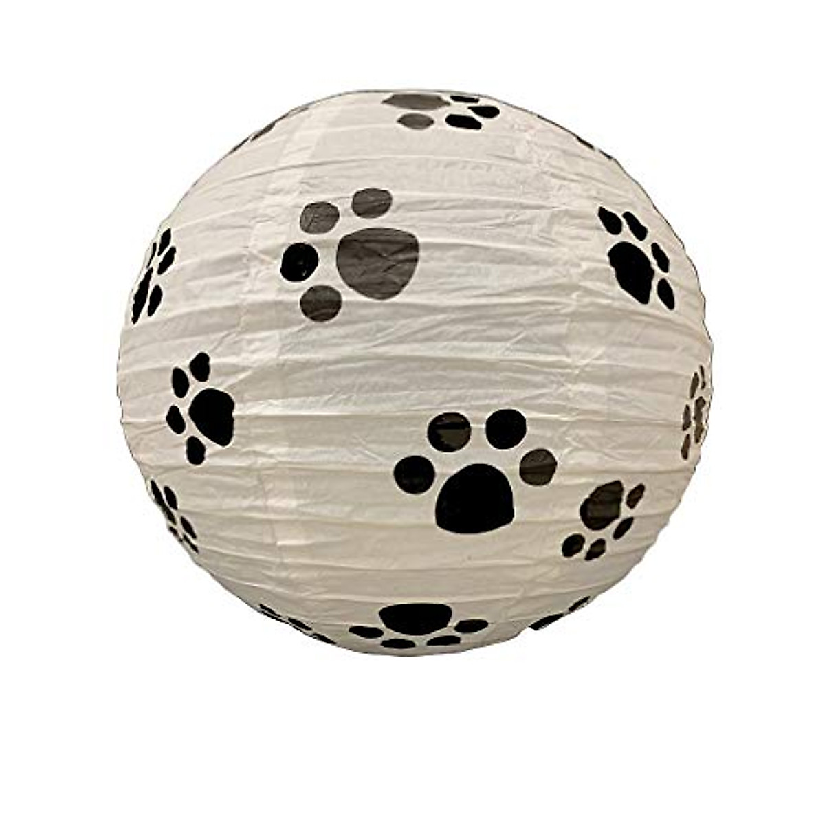 Adorable Puppy Paw Print Paper Lanterns Set of Three for Party Decorations, Events, Dog and Animal Themed Parties, Home and Office Decorations