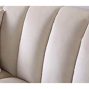 Legend Vansen 82.7'' Velvet Loveseat with Storage Convertible Sofa Bed Sleeper for Living Room and Bedroom Sofabed, Beige