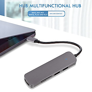 OSALADI USB Adapter USB Ethernet Adapter USB Hubs 1Pc Type Hub USB Hub Dock Station 5- in- 1 Phone Computer Laptop Converter Computer Adapter USB Docking Station USB Ethernet Adapter