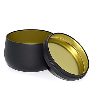 Black Candle Tins 24 Pieces,8oz Candle Jars Candle Containers with Lids, 8 oz, for Candles Making, Arts & Crafts, Storage, and Gifts