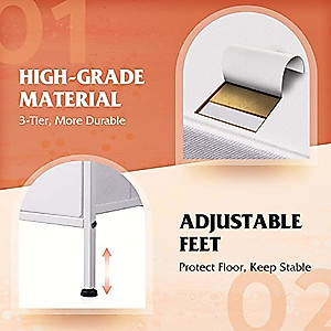 WLIVE 2-Drawer Nightstand and 5-Drawer Dresser Set, Dressers for Bedroom, Fabric Storage Tower, Hallway, Entryway, Closets, Sturdy Steel Frame, Wood Top, Easy Pull Handle (White)