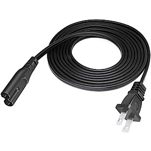 DIGITMON 15FT Premium 2-Prong Replacement AC Power Cable Compatible for Microsoft Xbox One S (Slim) (2016-2017) Power Supply Adapter Brick