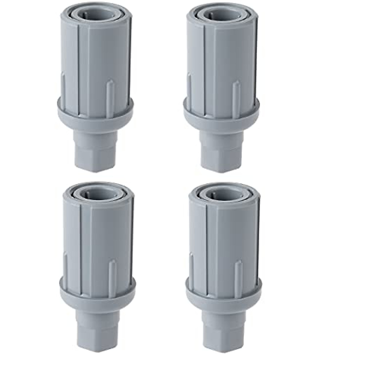 Adjustable Plastic Bullet Feet for Work Table | 1-5/8" O.D Tubing | Set of 4