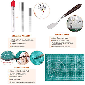 Rustark 42 Piece 3D Print Tool Kit Includes Debur Tool, Cleaning and Removal Tool with Storage Bag, 3D Printer Tool Set for Cleaning, Finishing and Printing 3D Prints