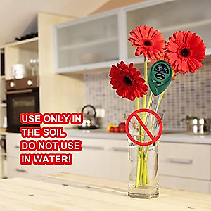 Cookmaster Soil PH Tester, Soil PH Meter, 3-in-1 Plant Moisture Meter, Light and PH Tester Kits, Soil Hygrometer Sensor for Gardening, Farming, Indoor and Outdoor Plants, Soil Test Kit for Garden