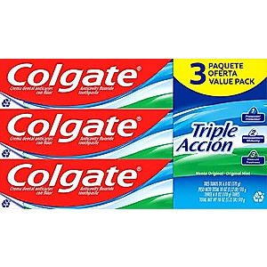 Colgate Triple Action Toothpaste, 6 oz, 3 Pack