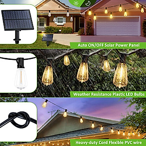 Kondras ST38 Solar String Lights 34FT