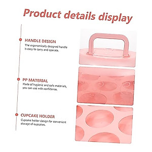 EXQUIMEUBLE portable cake box cupcake carriers cake packing holders refrigerator stand egg container cake carrier with lid and handle muffin pan Portable cupcake containers cupcake Transporter