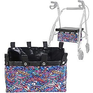 Big Ant Rollator Bag Under Seat, Walker Bag Under Seat Bag for Four Wheel Rollator, Rollator Basket for Carrying Items, Reusable Tote Organizer Pouch Storage Walker Accessories for Women, Men, Seniors