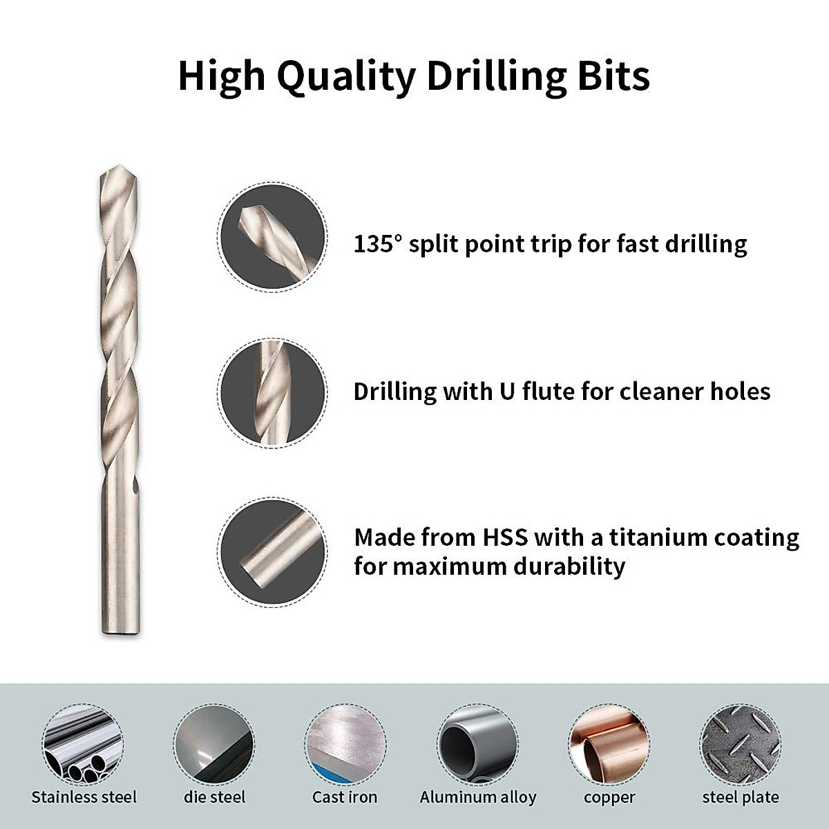 AKM 338Pc Thread Repair Kit, HSS Drill Helicoil Repair Kit SAE&Metric，1/4" 5/16" 3/8" 7/16" 1/2" M5 M6 M8 M10 M12 Kit with Thread Gauge