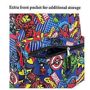 Marvel Comics Avengers Incredible Hulk, Captain America, Spiderman Backpack for Kids, 16 inch