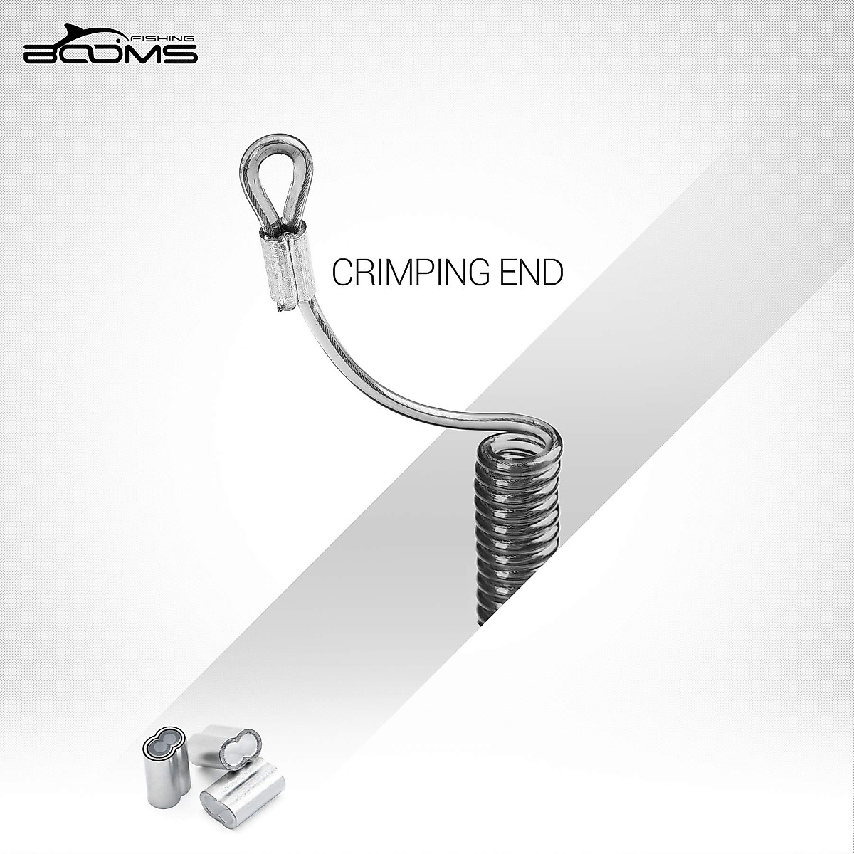 Booms Fishing T04 Fishing Lanyards 6pcs Pack Fishing Tool/Pole Safety Coil Lanyard Retractable Wire Inside TUP Cover