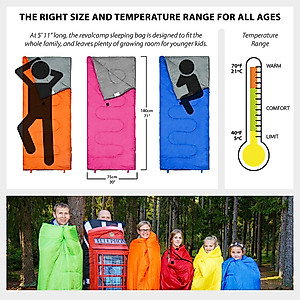 REVALCAMP Lightweight Pink-Camo Sleeping Bag Indoor & Outdoor use. Great for Kids, Youth & Adults. Ultralight and Compact Bags are Perfect for Hiking, Backpacking, Camping & Travel.
