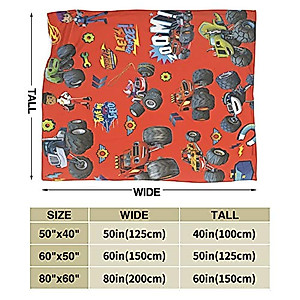 Uilove Blaze and The Monster Machines Blanket Soft Cozy Throw Blanket Flannel Blankets for Couch Bed Living Room 50X40 Inch