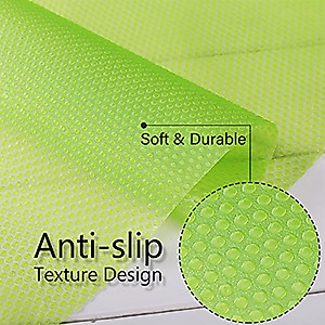 Refrigerator Mats, Washable Fridge Mats 9 Pack Fridge Liners and Mats Can Be Cut Refrigerator Liners Drawer Table Placemats (3 Green, 3 Pink, 3 Blue)