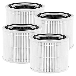 True HP-14 Replacement Filter Compatible with Puro 240 Air Puri-fier, 3-in-1 True HEPA Filter Replacement, Grade True HP-14 with Activated Carbon Filter, 240 HP-14 Filter, 4 Pack