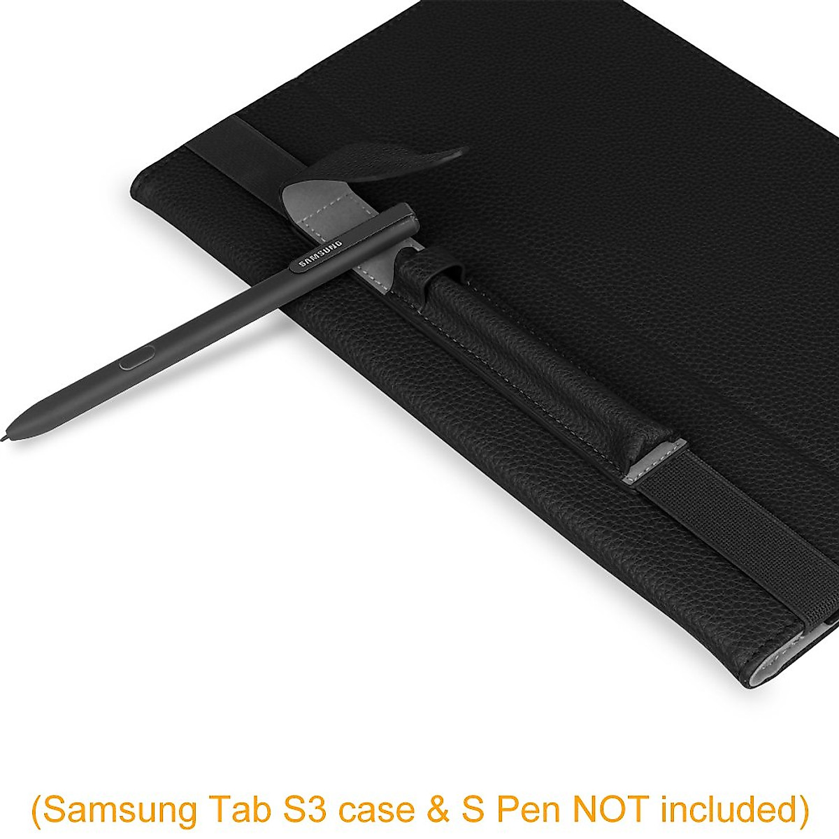 Fintie S Pen Holder for Samsung S Pen (PX510/PX710/PT870), Premium Vegan Leather Cover Sleeve Pouch Compatible with Galaxy Tab S9 Ultra/S9 FE/S8 Ultra/S8+/S6 Lite, Black