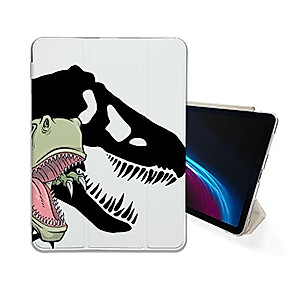 Dino Aggressive T-rex Dinosaur case Compatible with iPad Mini Air Pro 7.9 8.3 9.7 10.2 10.9 11 12.9 inch Pattern Cover 2022 2021 Trifold Stand 3 4 5 6 7 8 9 Generation 557 (12.9 Pro 3/4/5 gen)