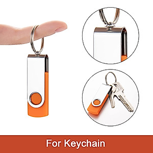 10 Pack 16GB USB 2.0 Flash Drive Swivel Memory Stick Thumb Drives, Jump Drive with LED Light for PS4 Console, TV, PC, Car, GPS, Tablet for Storage and Backup