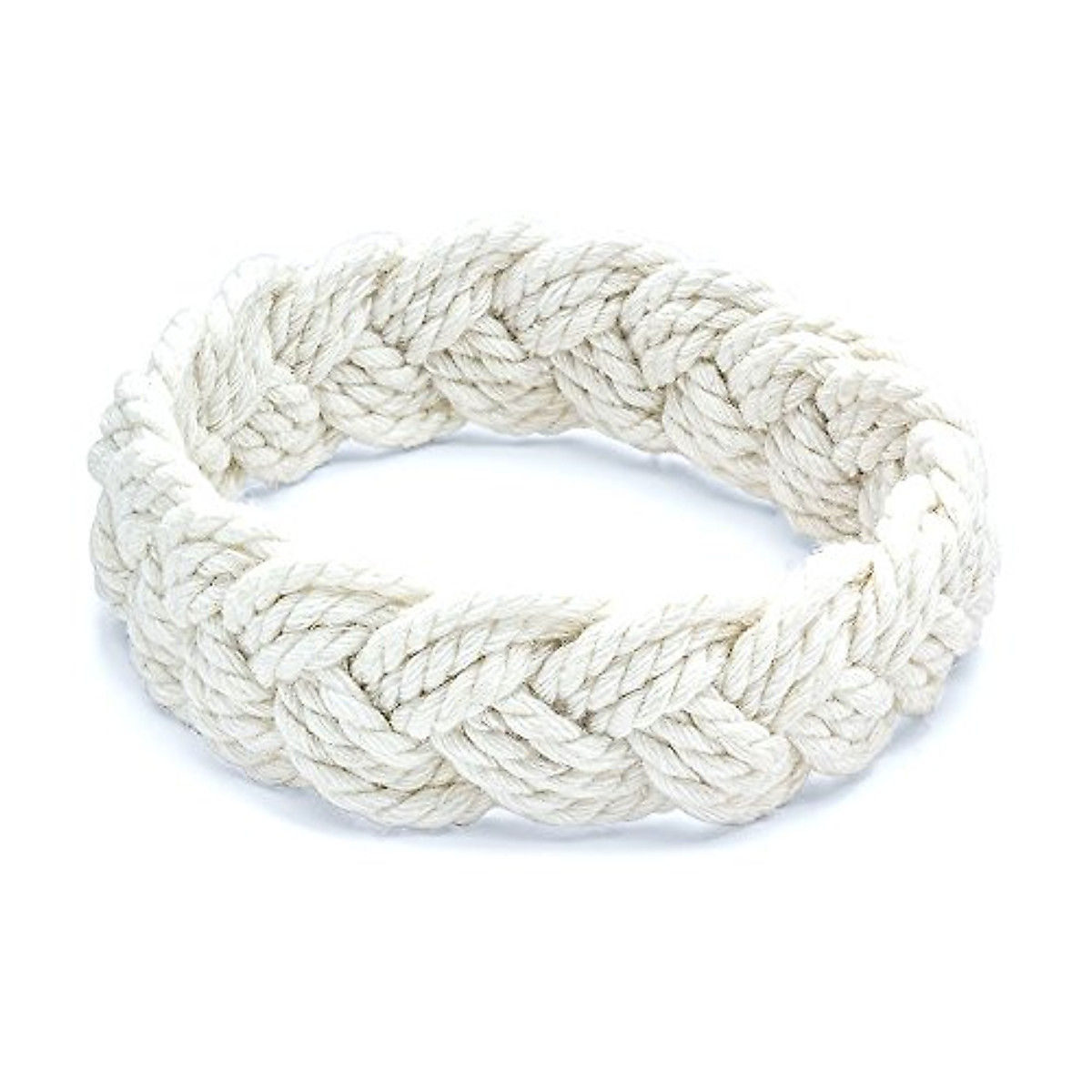 World End Imports White Cotton Sailor Knot Bracelet (Medium)