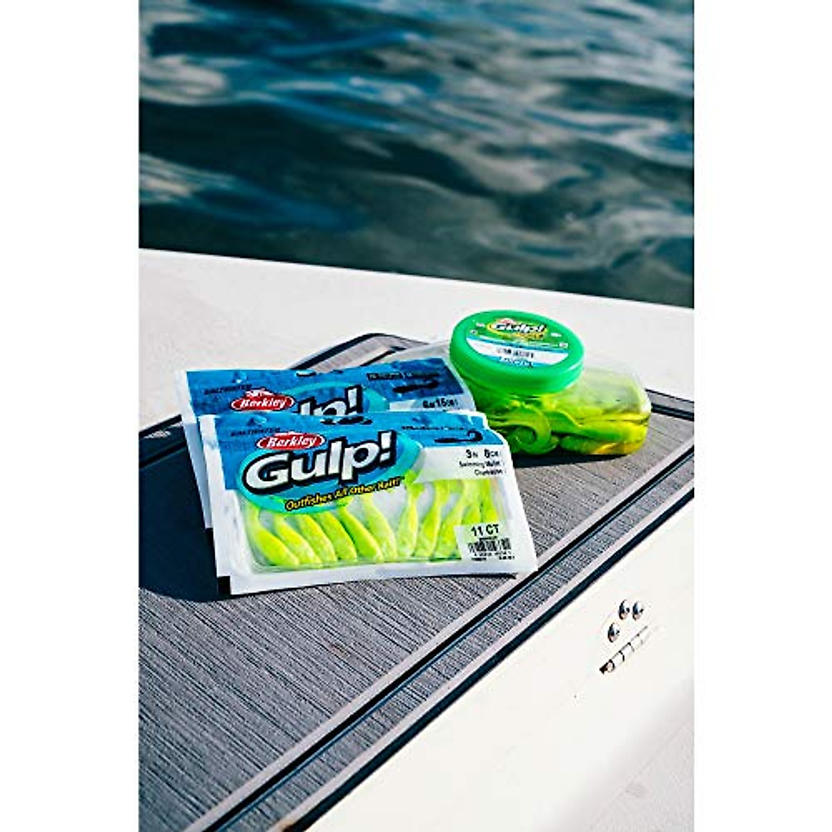 Berkley Gulp! Alive! Swimming Mullet Soft Fishing Bait, Pearl White, 3in - Half Pint 4x7