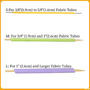 Quick Turn Fabric Set for Fabric Sewing, 3 Sizes Sewing Tools for Crafts Sewing Knitting, Tube Turner Sewing Tool for Fabric Sewing Supplies, Fabric Tube Turner Tool for Handmade Knitting