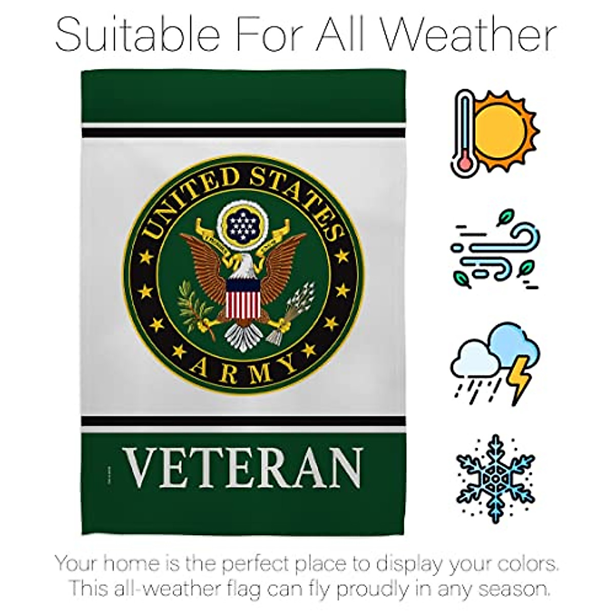 USA Decoration Army Veteran Garden Flag Armed Forces Rangers United State American Military Retire Official House Decoration Banner Small Yard Gift Double-Sided, 13"x 18.5", Made in USA