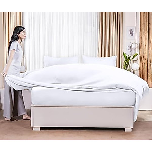 Luxurious Organic white Cotton Sateen flat sheet only- different size sheets, Soft, Durable, and Certified
