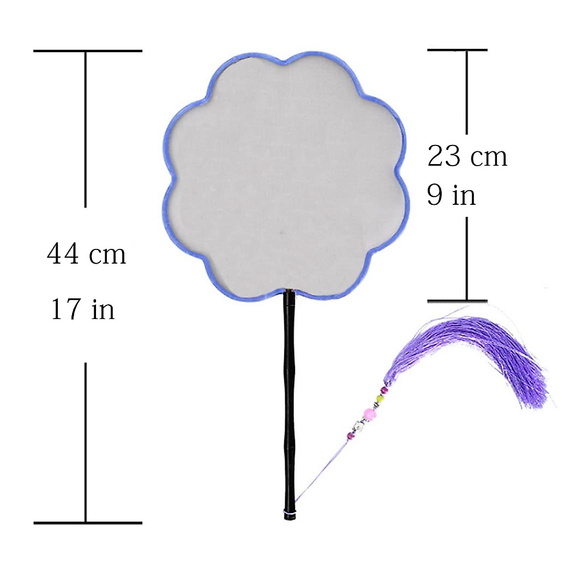 HangErFeng Silk Double-sided Hand made Embroidered Fans Classical Hanfu Accessories Chinese Fan Flower 33