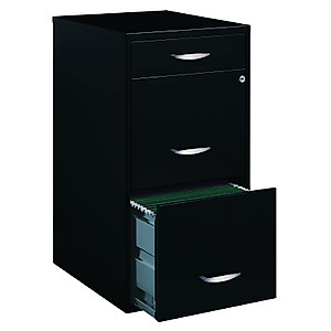 AVSAN Home Office Cabinet 18" D 3-Drawer Organizer Vertical File Cabinet for SOHO, Black