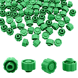 ITROLLE 100PCS/PACK No Needle Luer Lock Cap Syringe Tip Caps, Green