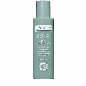 Bolden Glycolic Acid Serum | A Nighttime Repair Serum with 10% Glycolic Acid | Fades Dark Spots & Discolorations to Reveal Clear & Healthy Skin | (1.7 Fl Oz)