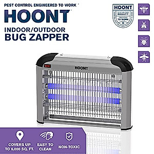 Hoont Bug Zapper- Mosquito Repellent Outdoor & Mosquito Zapper- Fly Traps for Indoors- Gnat & Fly Trap for Insects 6,000 SQ Ft Bug Catcher & Killer for Home, Backyard, Patio & More