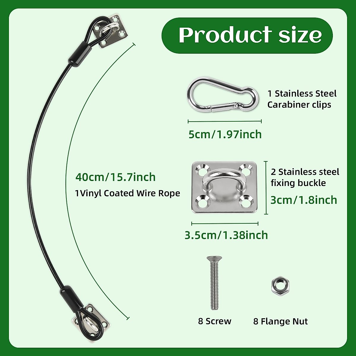 KKzozs Trash can lid Lock,Garbage can Locks for Animals 1-Pack Universal Semi-Automatic Trash can Lock Strong Wire Rope Protects Against Small Creatures Including Raccoons, Squirrels, and high Winds